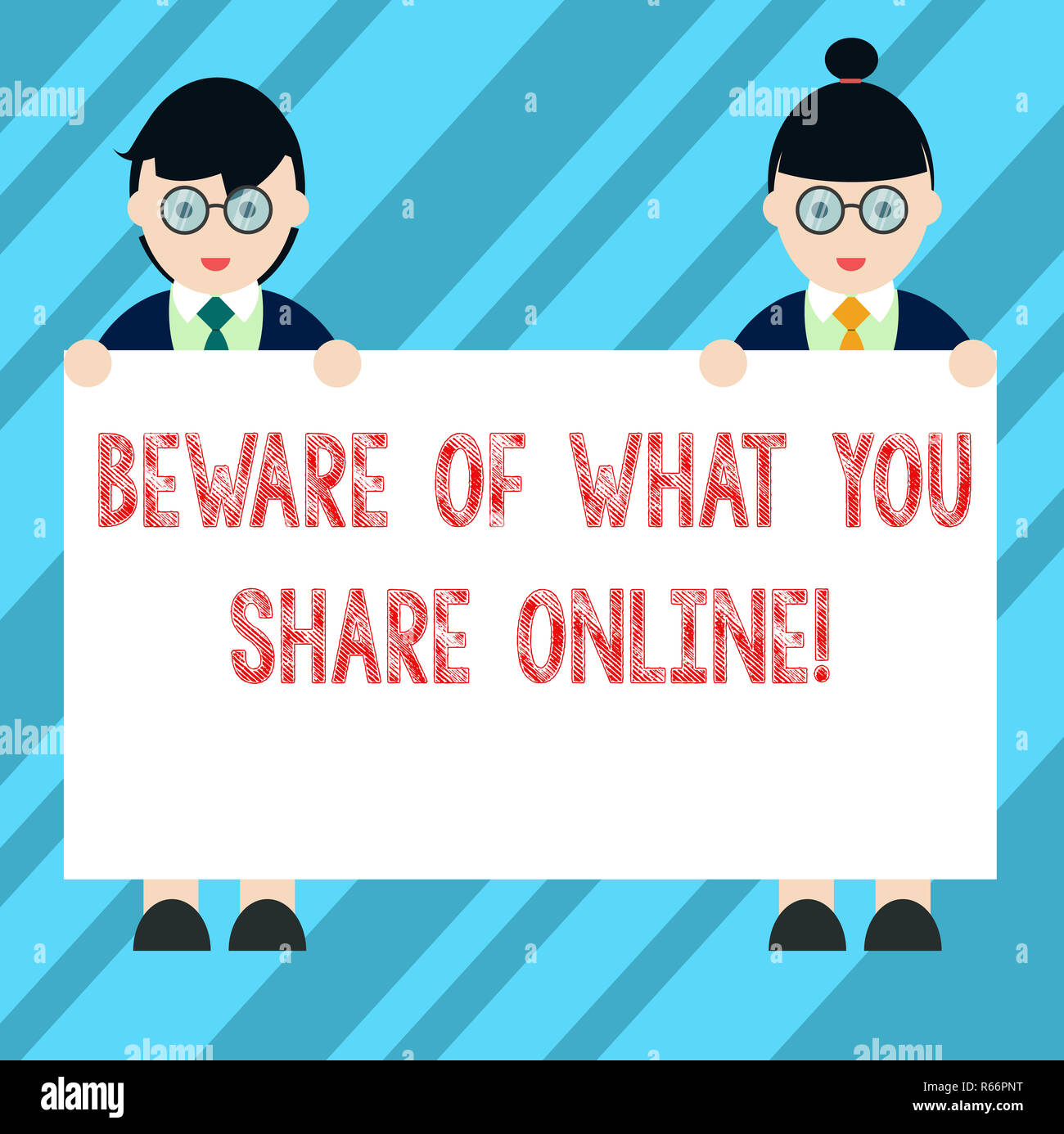 Text sign showing Beware Of What You Share Online. Conceptual photo Be ...