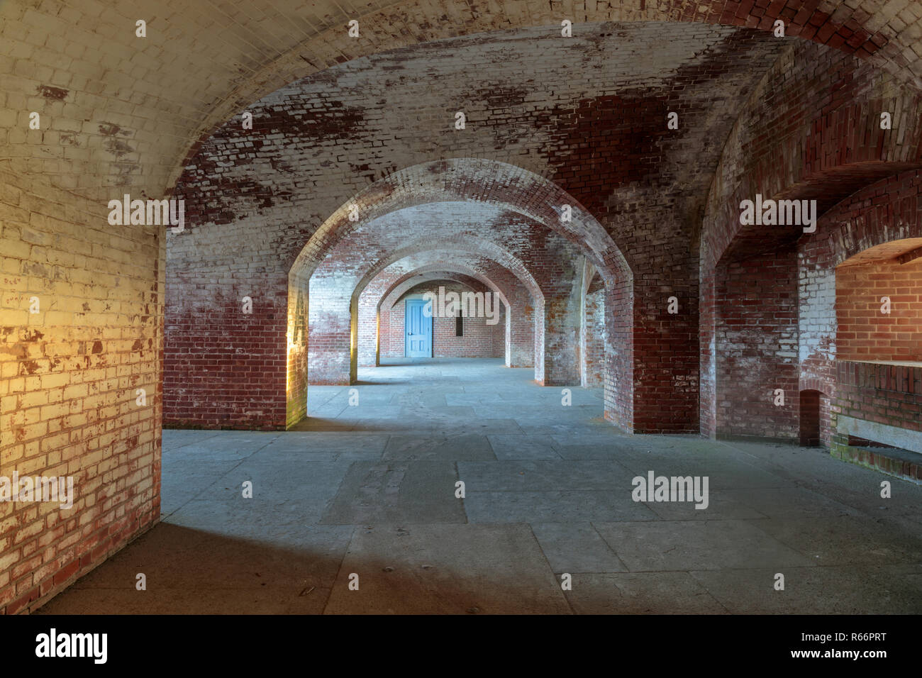 Empty corridors of Fort Point Stock Photo - Alamy