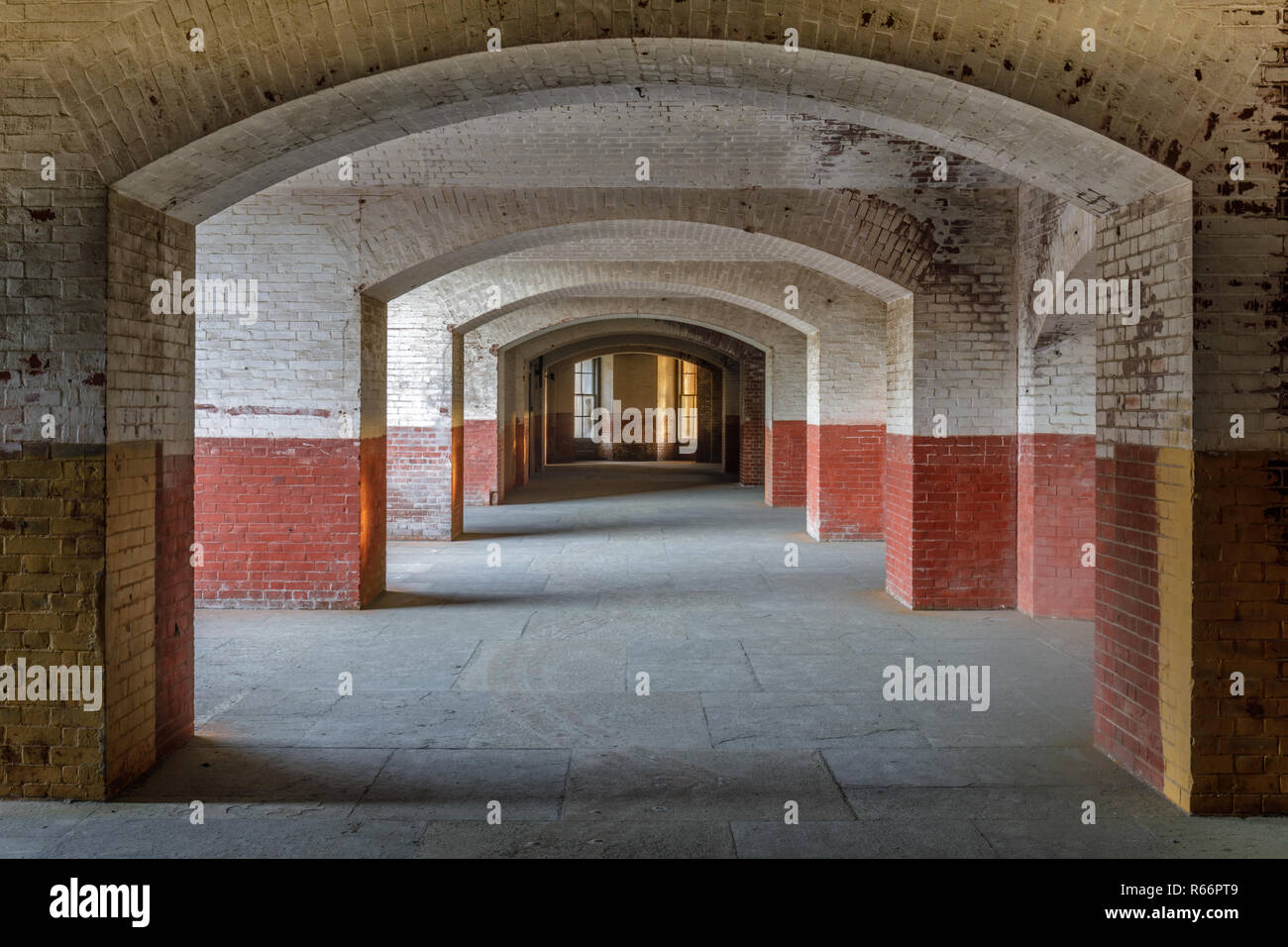 Empty corridors of Fort Point Stock Photo - Alamy