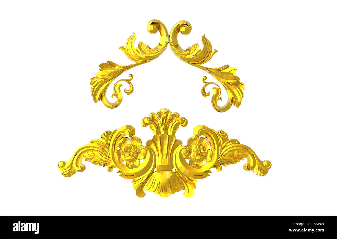Gold stucco Cut Out Stock Images & Pictures - Alamy