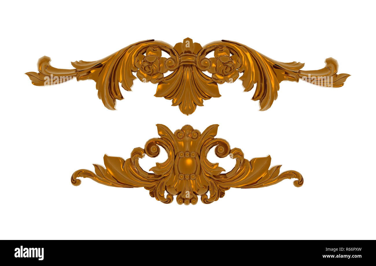 Gold stucco Cut Out Stock Images & Pictures - Alamy