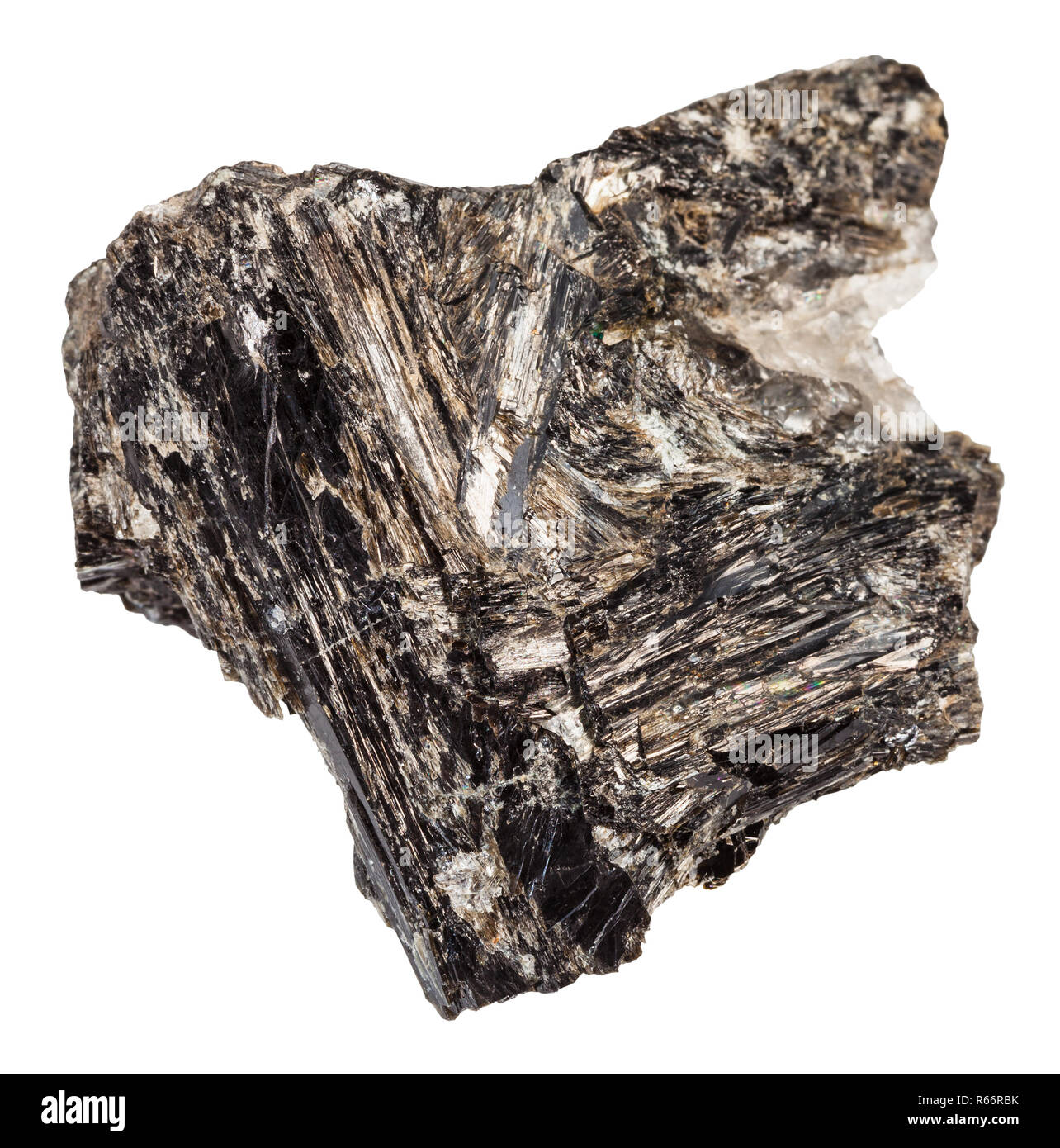 rough Gedrite stone isolated on white Stock Photo - Alamy