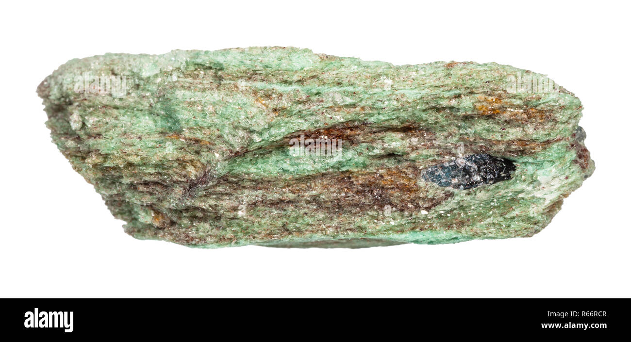 rough Paragonite stone isolated on white Stock Photo - Alamy