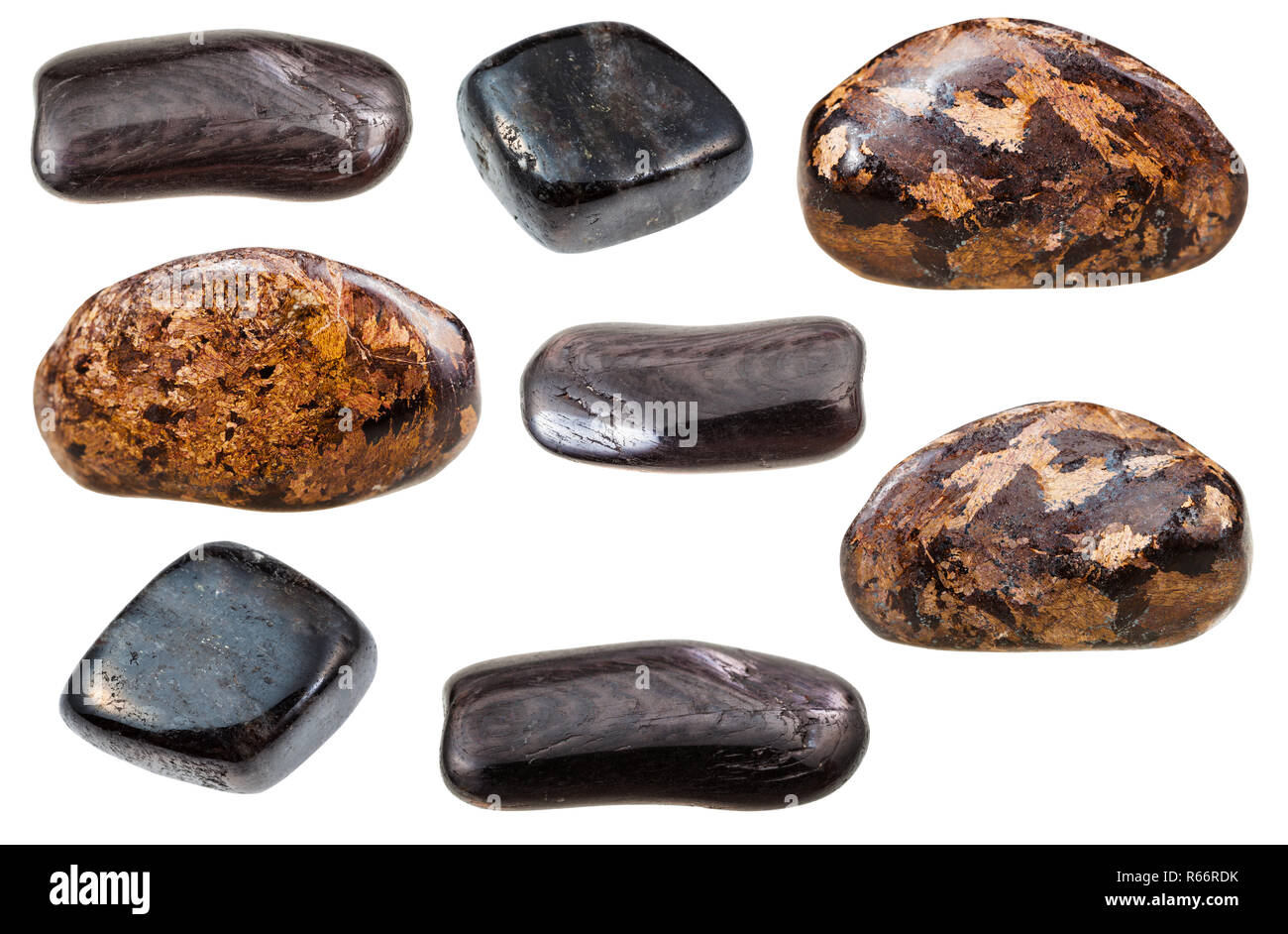 various forms of Enstatite rock isolated on white Stock Photo - Alamy