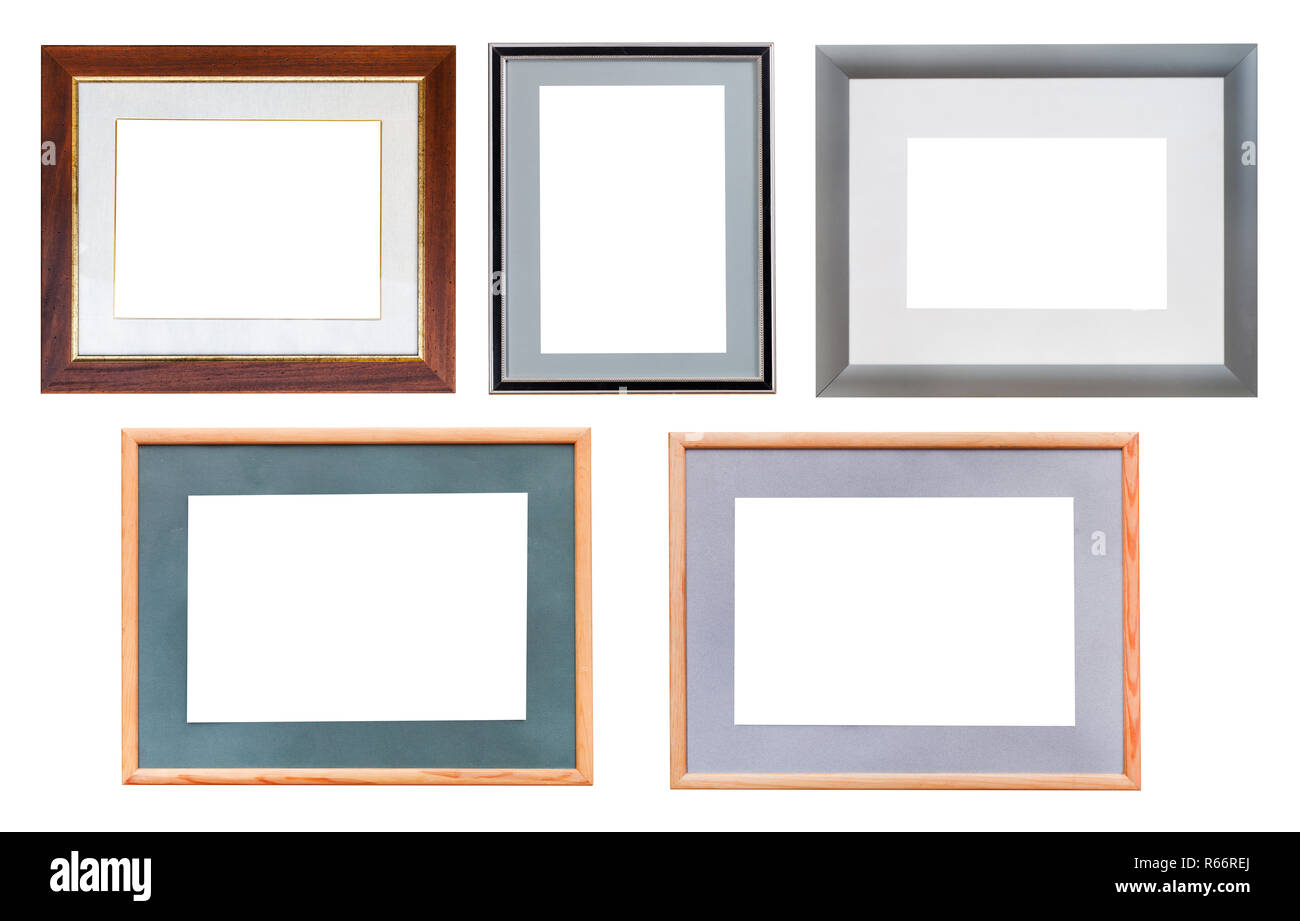 set of picture frames with passepartout isolated Stock Photo - Alamy