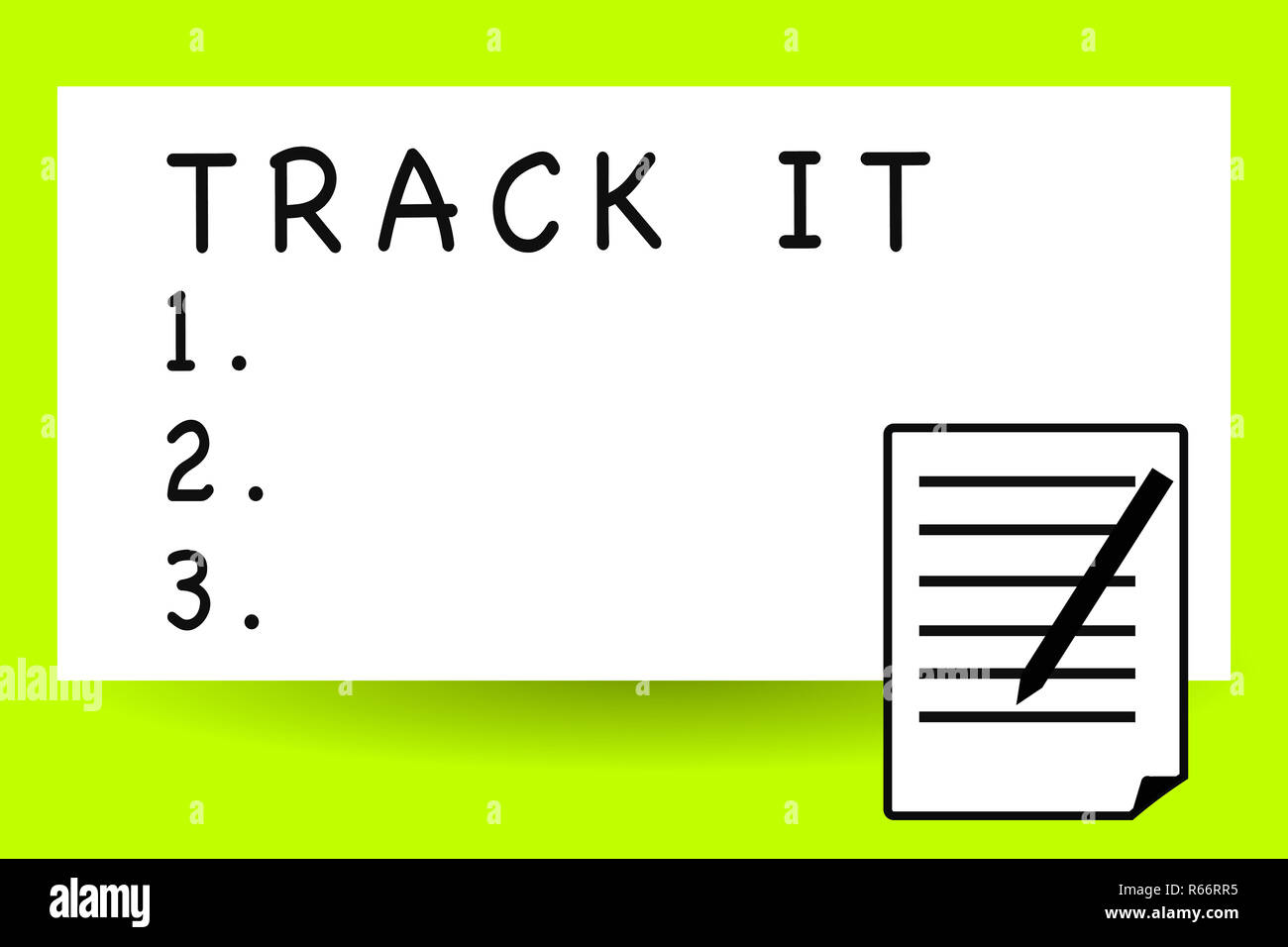 Handwriting text writing Track It. Concept meaning rough path or road ...