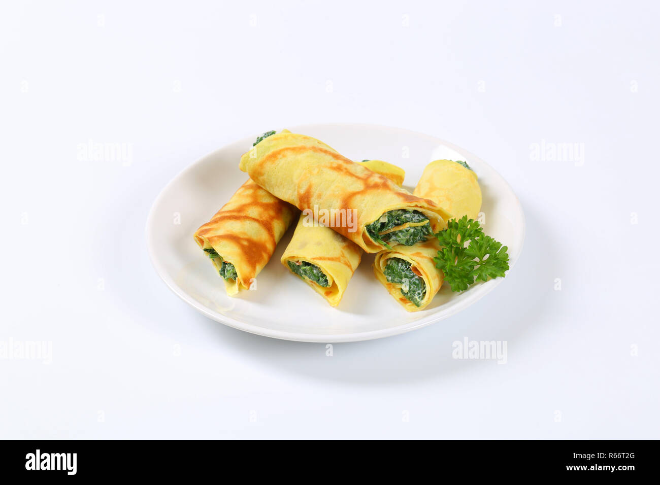 Spinach and Ricotta Crepes Stock Photo - Alamy