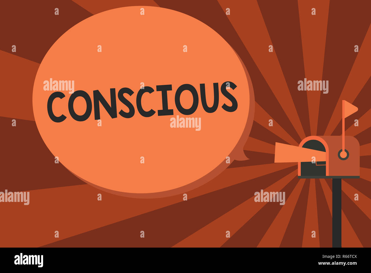 Conceptual hand writing showing Conscious. Business photo text aware of ...