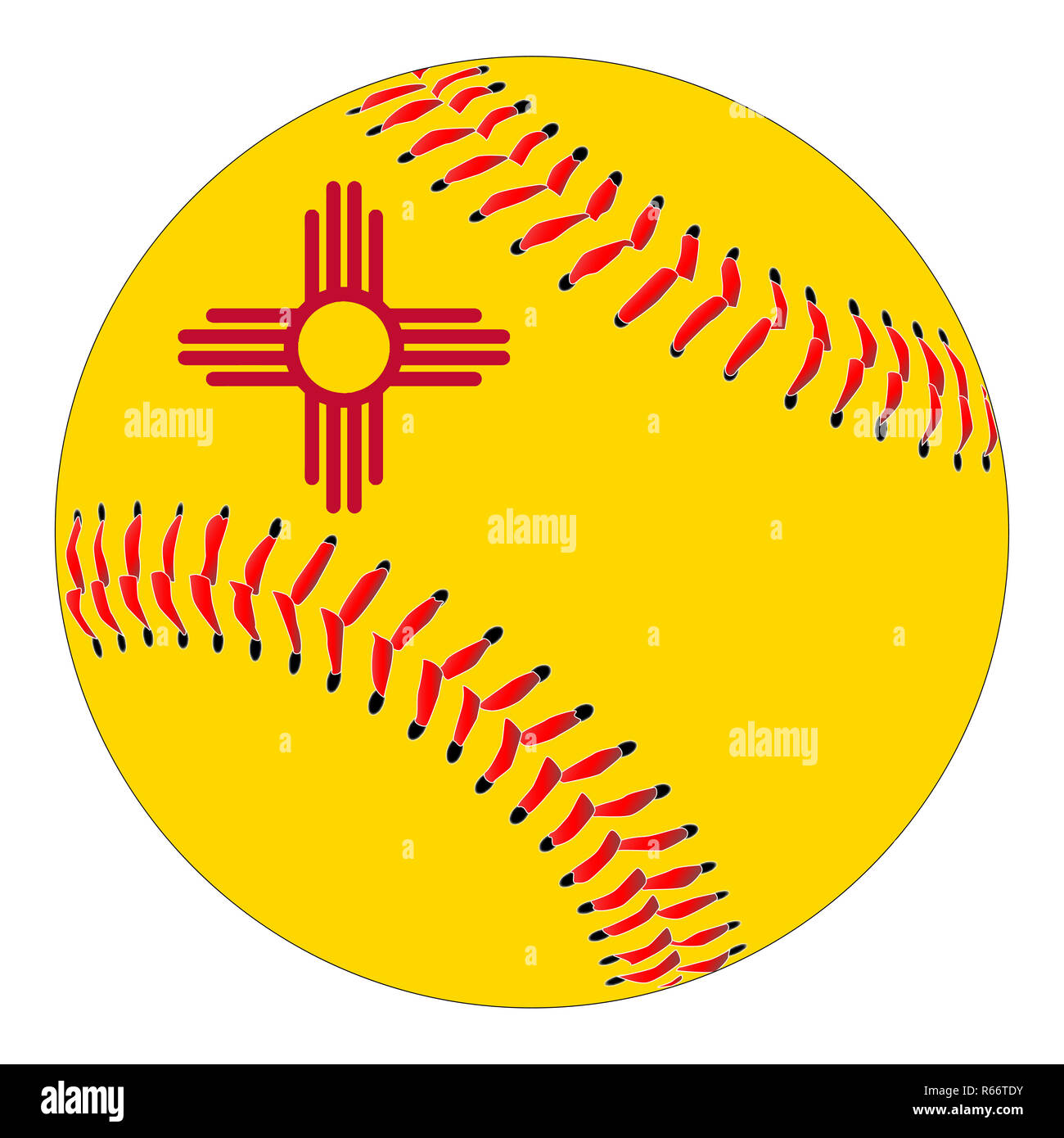 New Mexico Flag Baseball Stock Photo - Alamy
