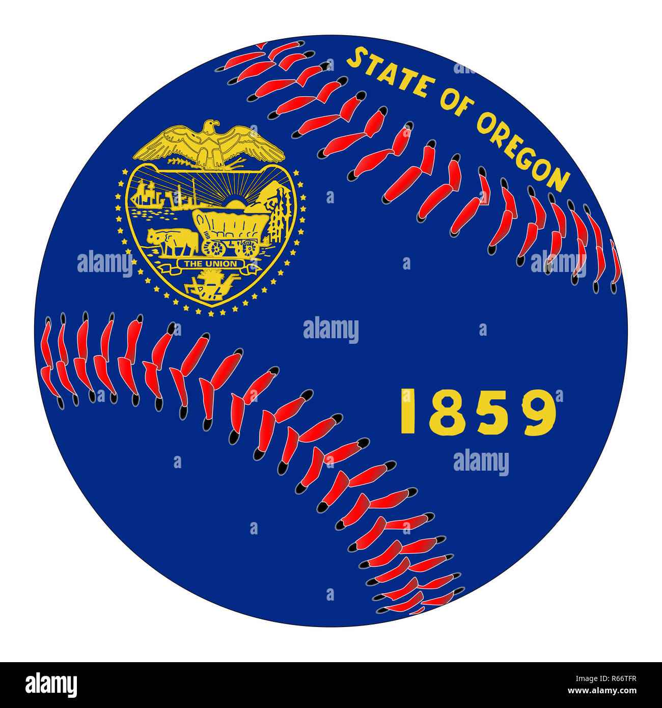 Oregon Flag Baseball Stock Photo - Alamy