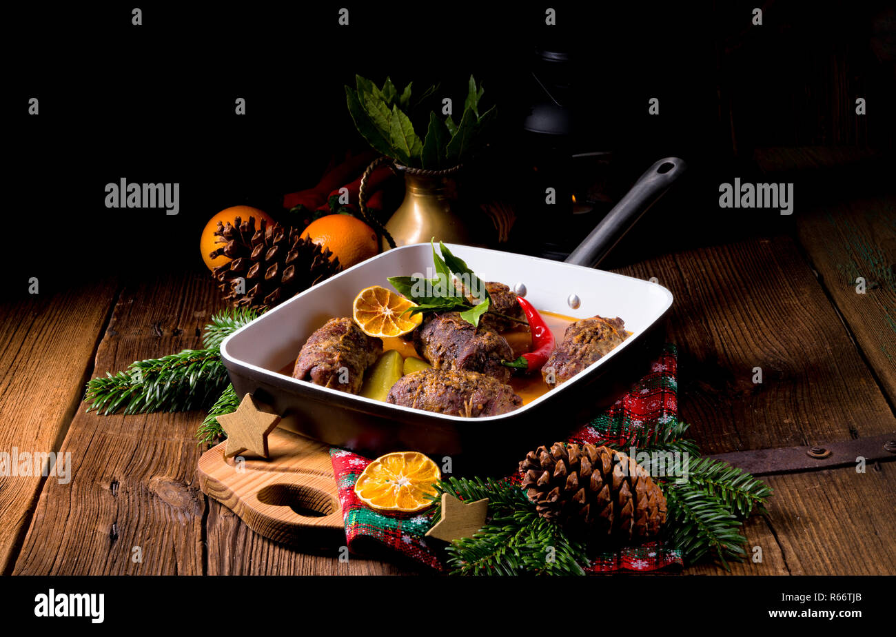 beef rolls from the oven Stock Photo - Alamy