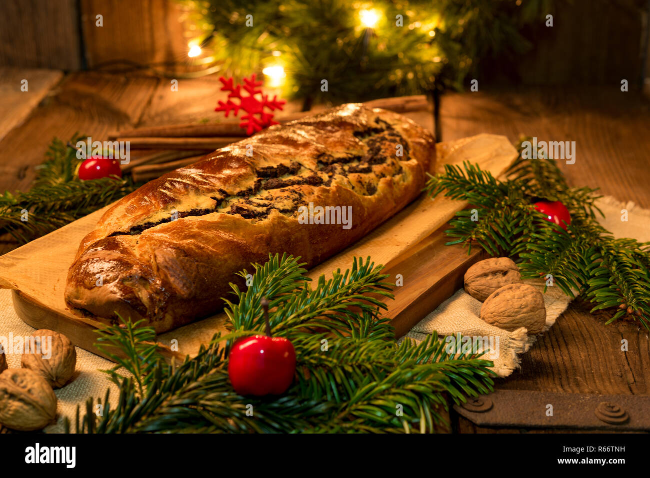 poppy cake for christmas Stock Photo - Alamy