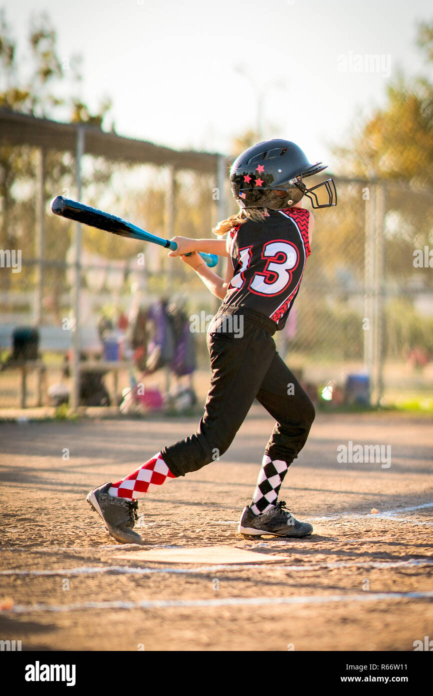 Child Playing Baseball Stock Photo - Alamy