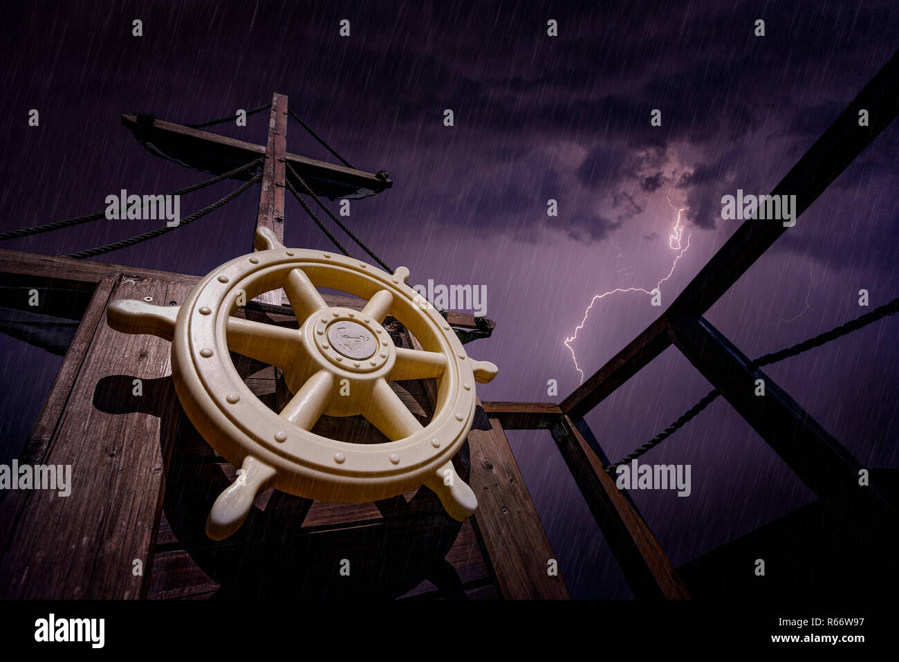 Pirate sheep steering wheel Stock Photo - Alamy