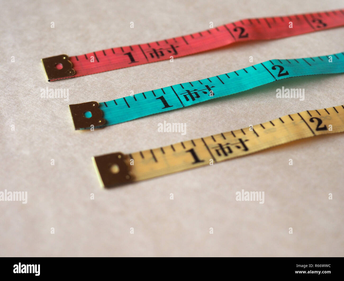 Tailor tape ruler in Cun (Chinese Inch Stock Photo - Alamy