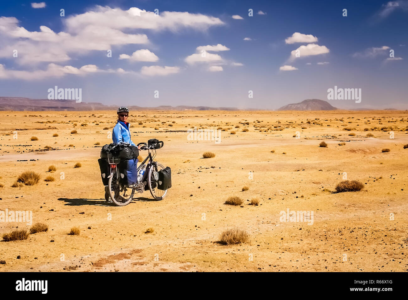 Cycle touring through the bolivian countryside Stock Photo - Alamy