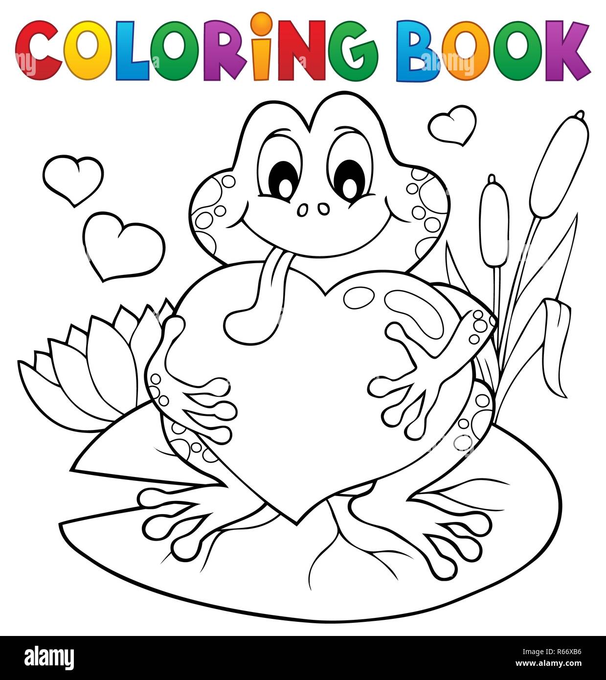 Coloring Pages Frog Valentine