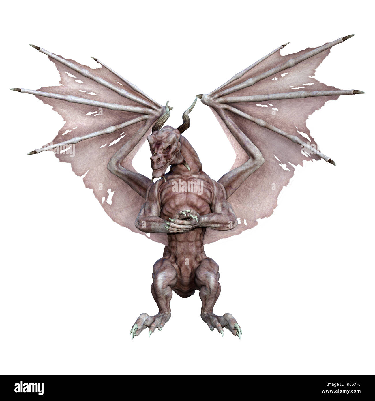 3D Rendering Fantasy Vampire Dragon on White Stock Photo - Alamy