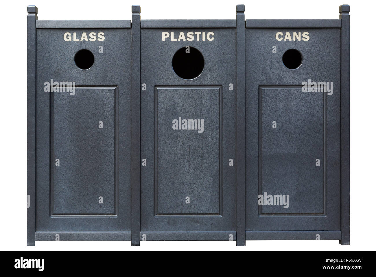 Set plastic recycle bins Cut Out Stock Images & Pictures - Alamy