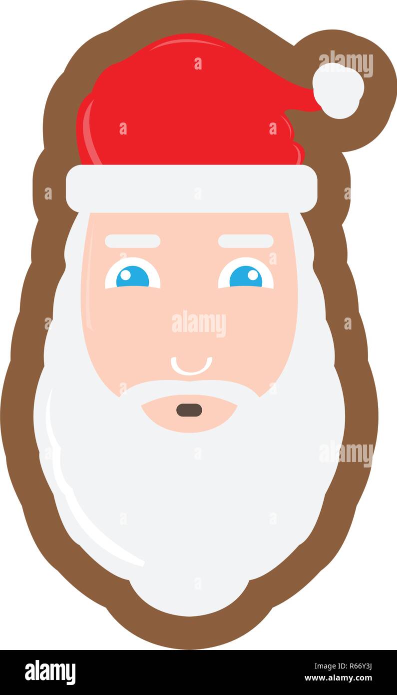 Christmas gingerbread with a santa claus shape Stock Vector Image & Art ...