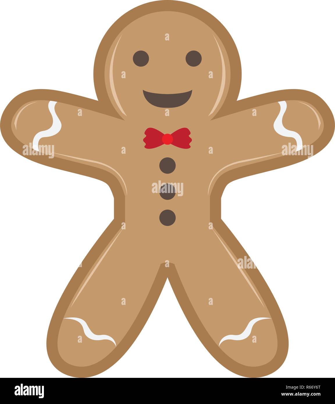 Isolated happy gingerbread man Stock Vector Image & Art - Alamy