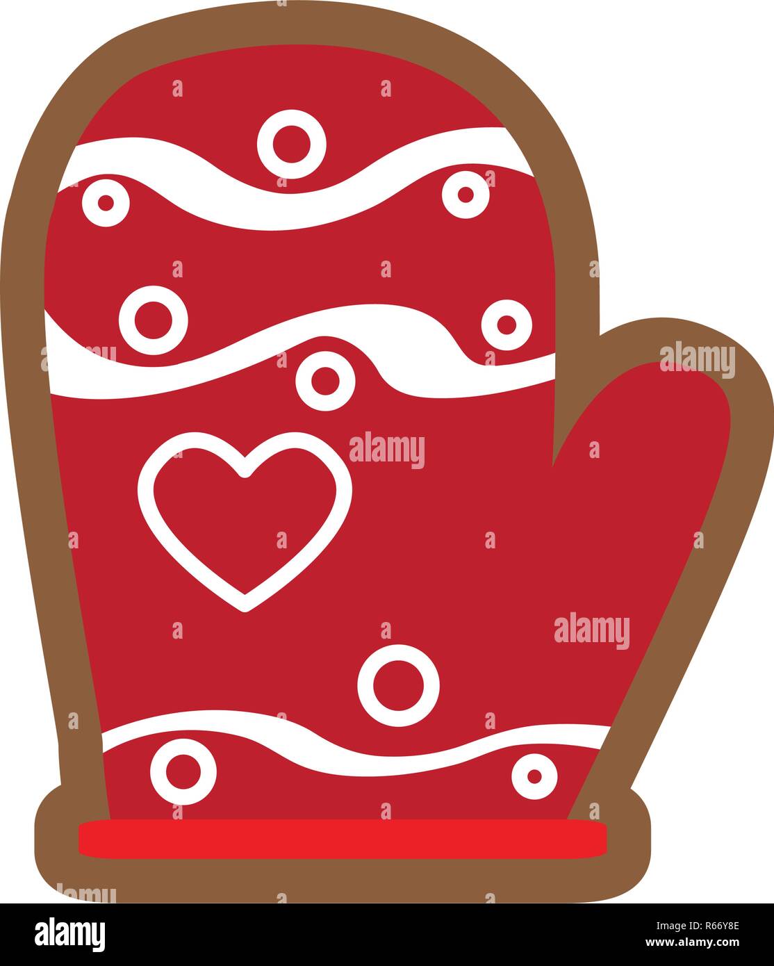 Gingerbread with a christmas glove shape Stock Vector Image & Art - Alamy