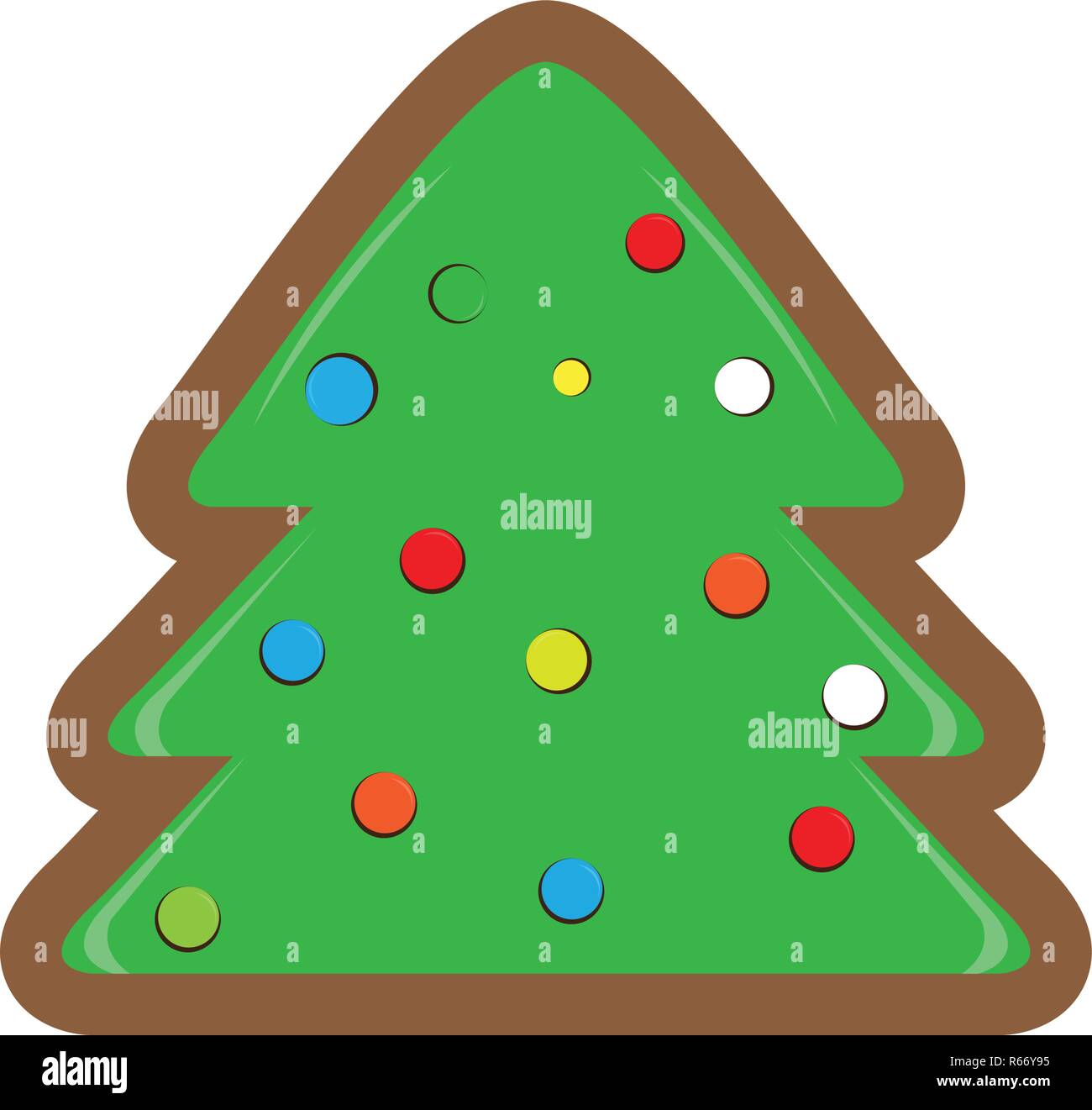 Christmas tree ornament icing Stock Vector Images - Alamy