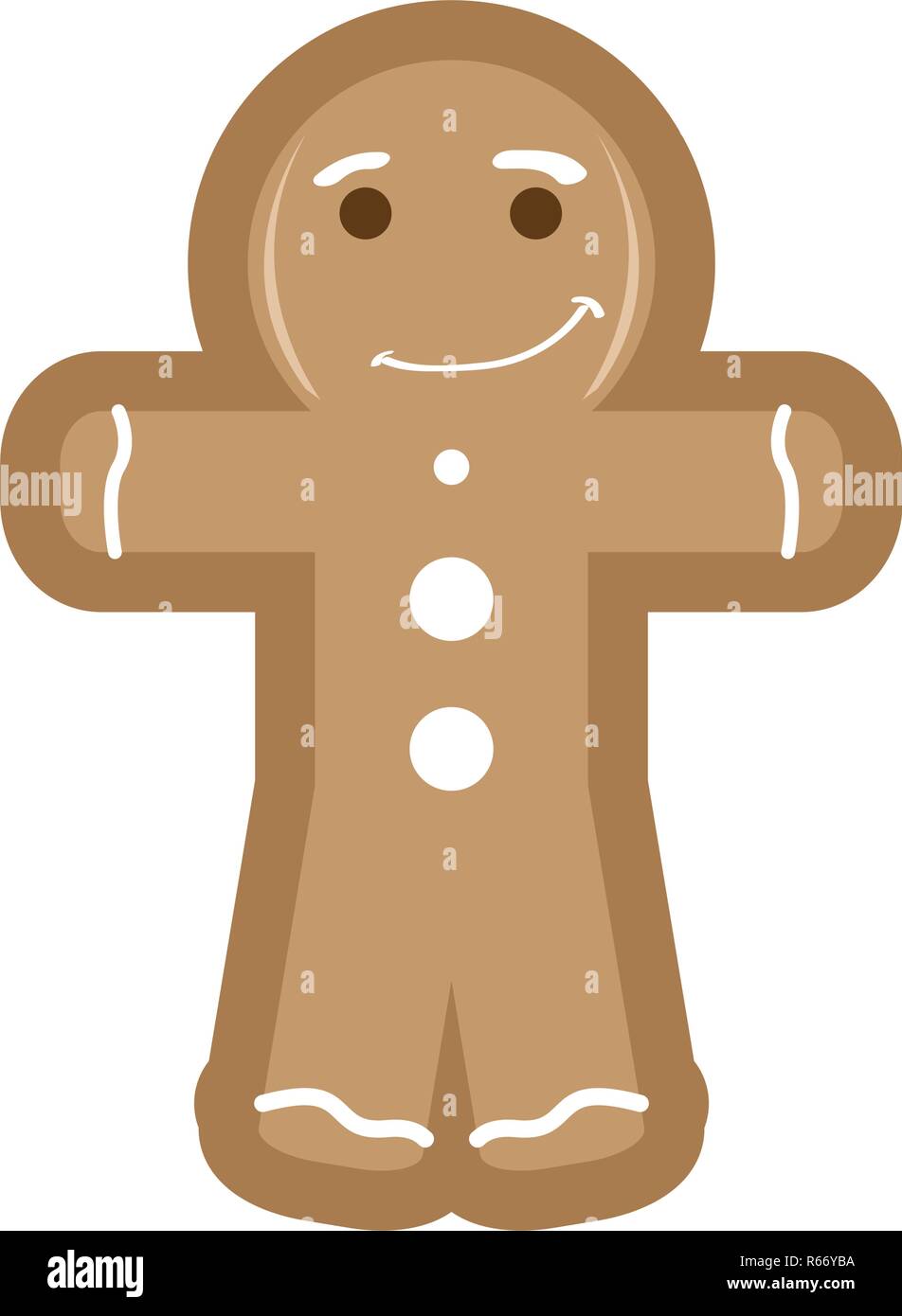 Isolated happy gingerbread man Stock Vector Image & Art - Alamy