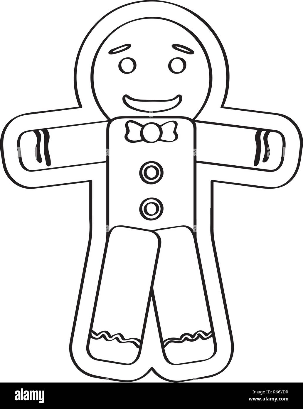 Gingerbread man outline vector hi-res stock photography and images - Alamy