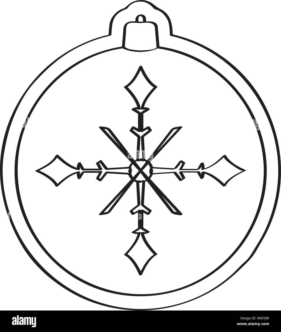 Gingerbread with a christmas ball ornament shape Stock Vector Image ...