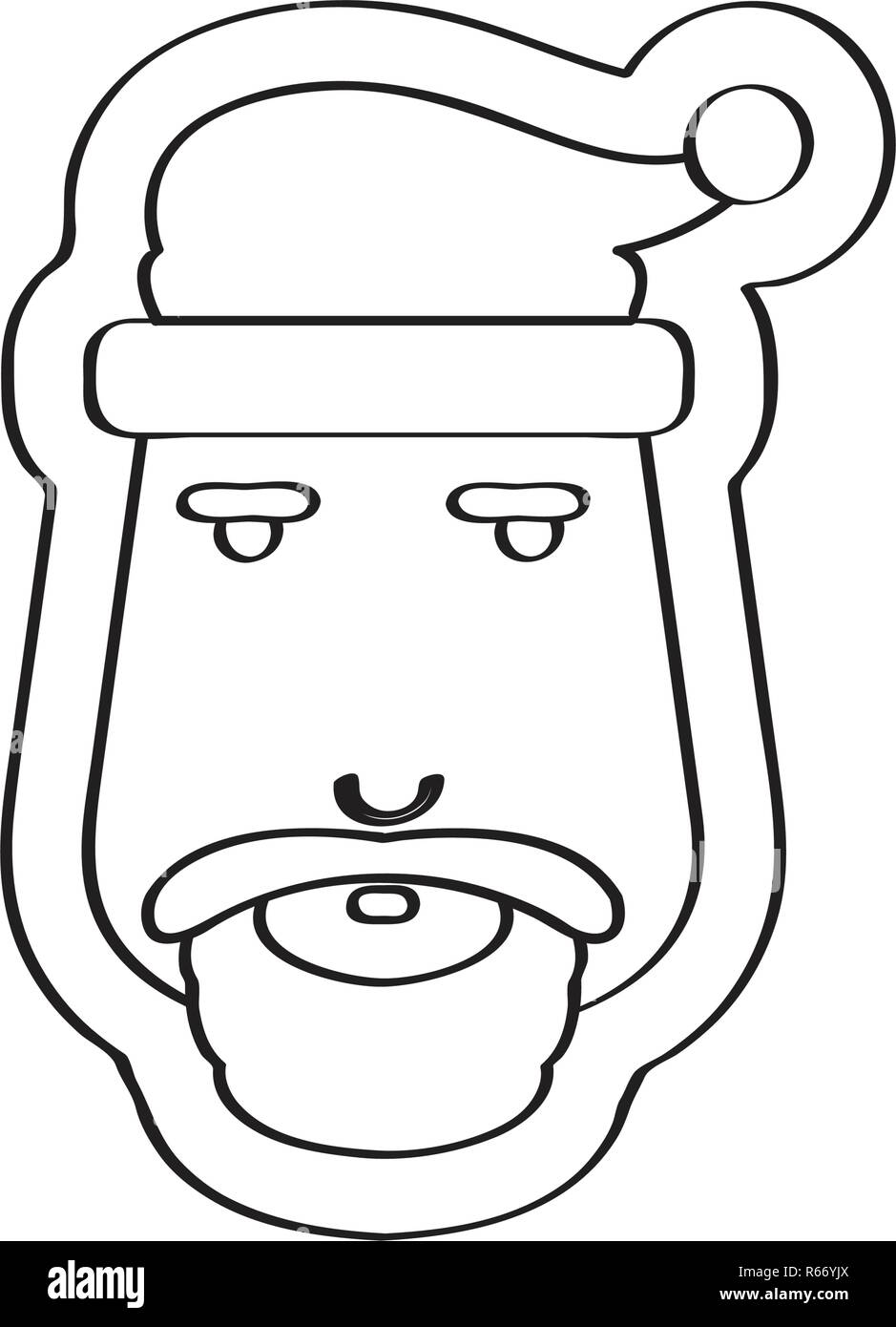 Christmas gingerbread with a santa claus shape Stock Vector Image & Art ...