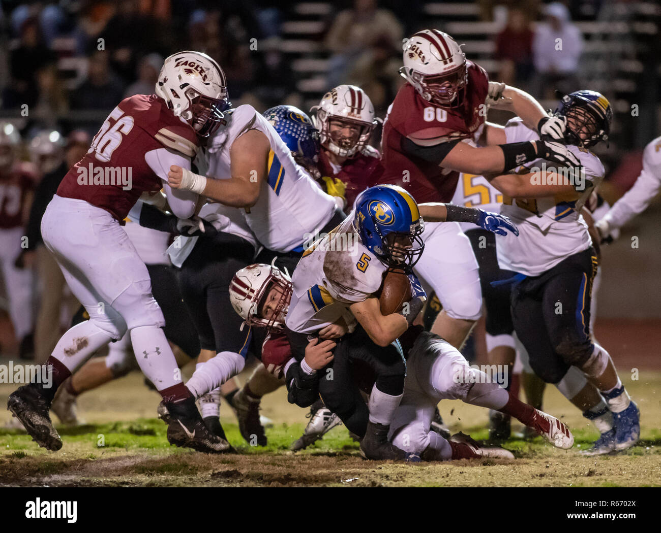 Football action with West Valley vs. Sutter High School in Cottonwood ...