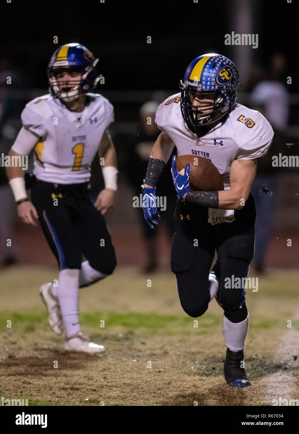 Football action with West Valley vs. Sutter High School in Cottonwood ...