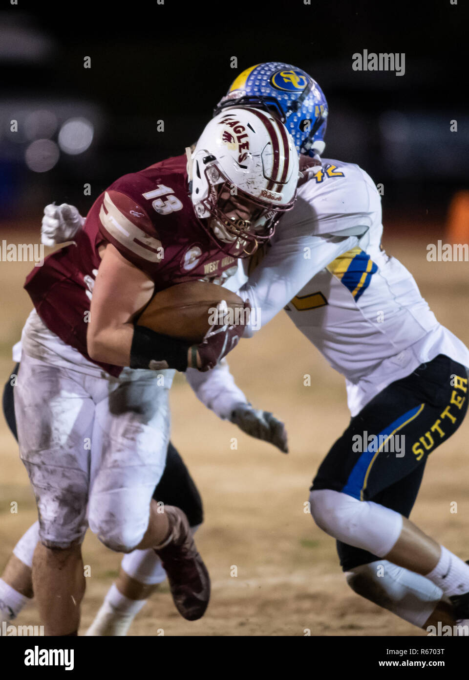 Football action with West Valley vs. Sutter High School in Cottonwood ...