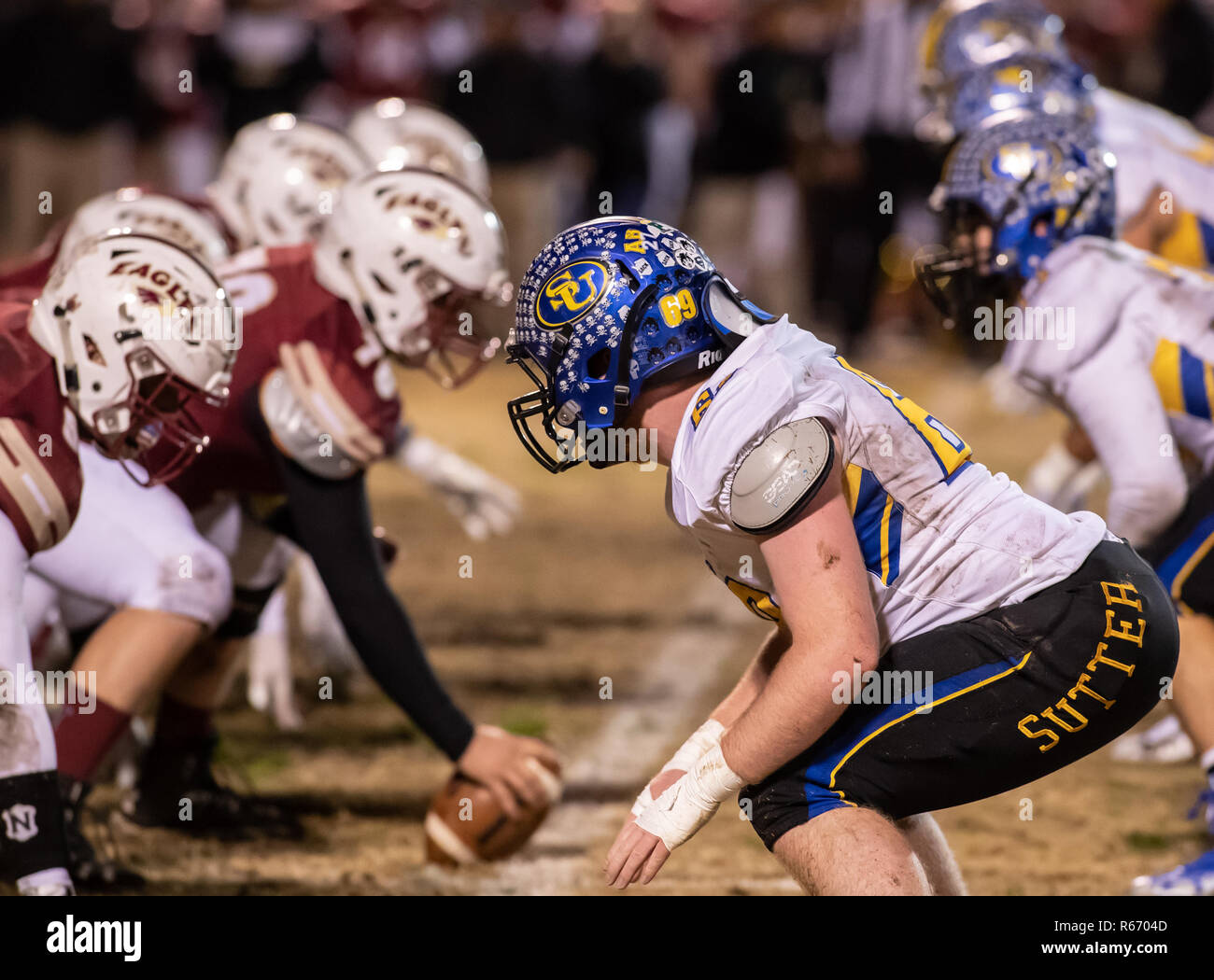 Football action with West Valley vs. Sutter High School in Cottonwood ...