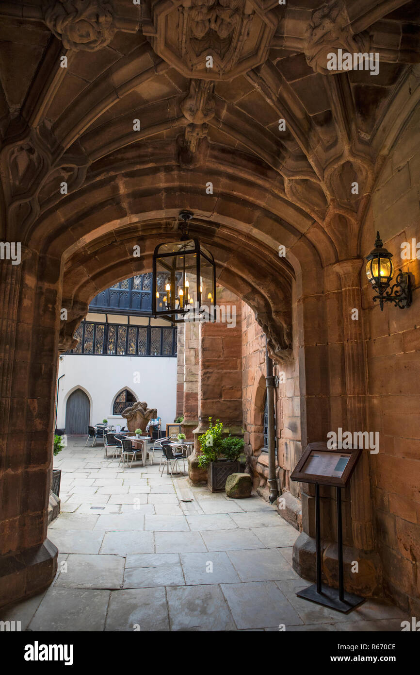 Coventry, UK - July 26th 2018: The stunning entrance archway to the ...