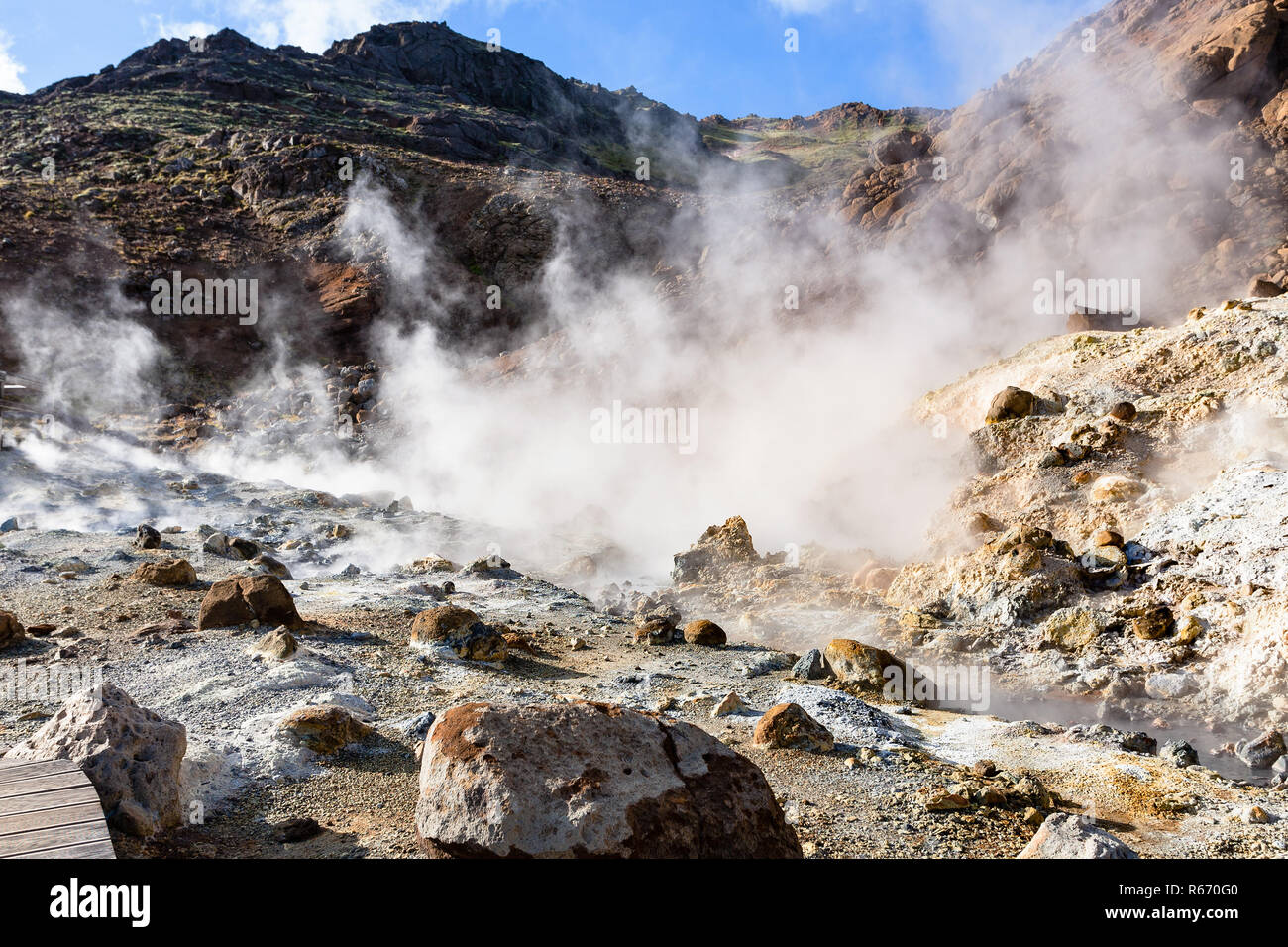 hot fumarole in Krysuvik area, Iceland Stock Photo - Alamy