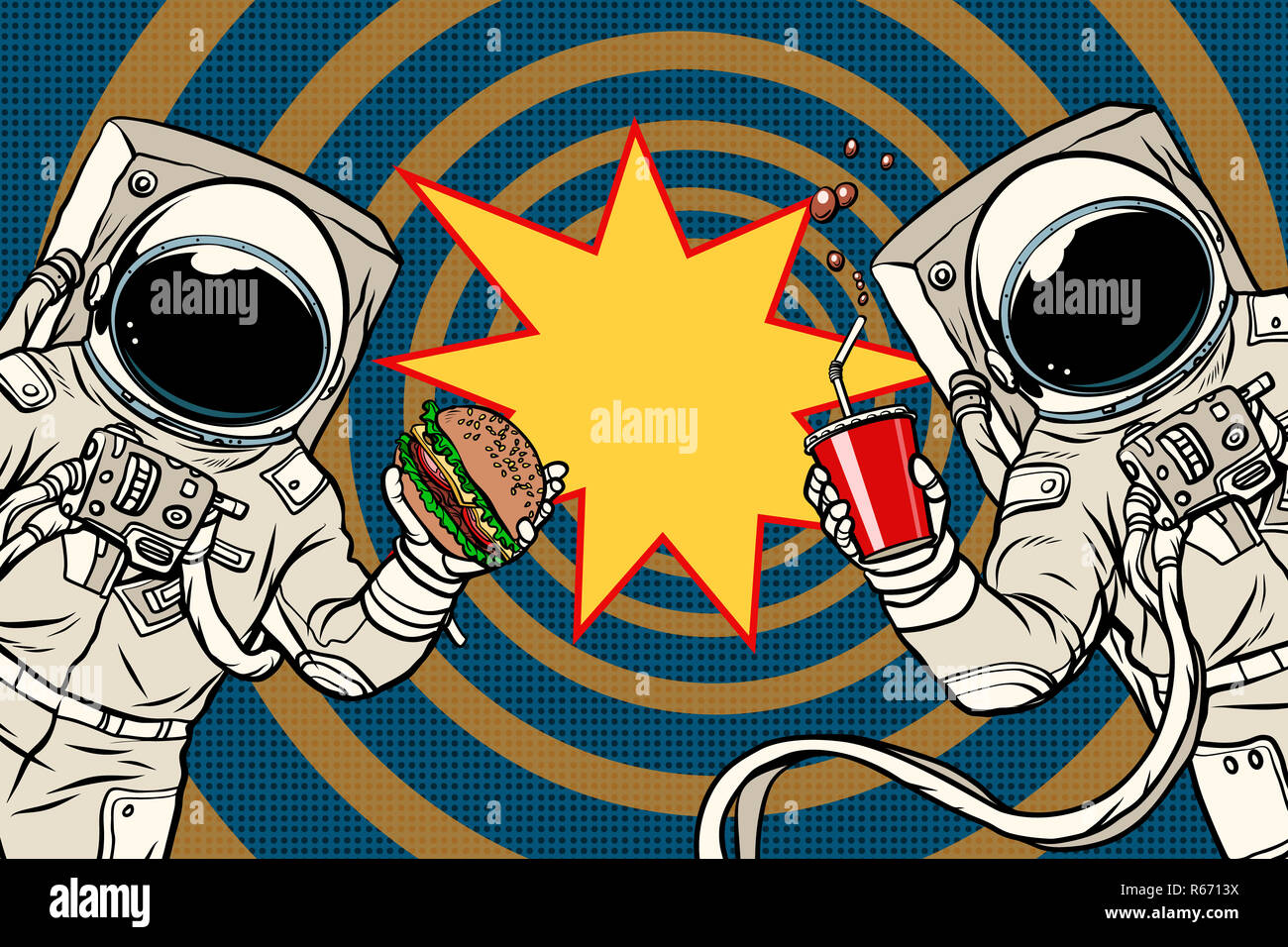 Astronaut eating burger hi-res stock photography and images - Alamy