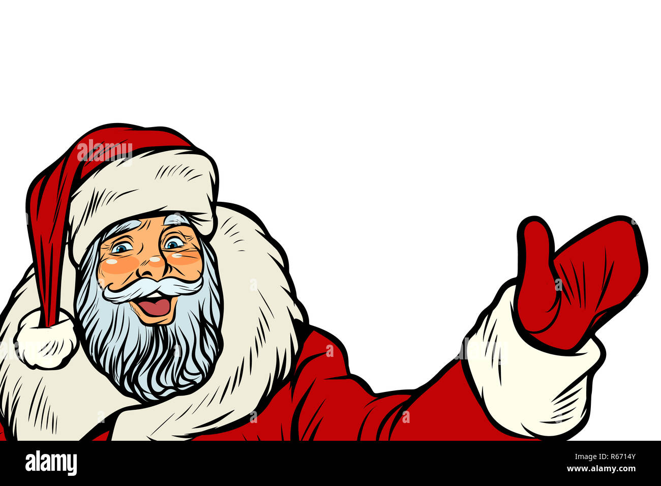 Santa Claus on white background Stock Photo - Alamy
