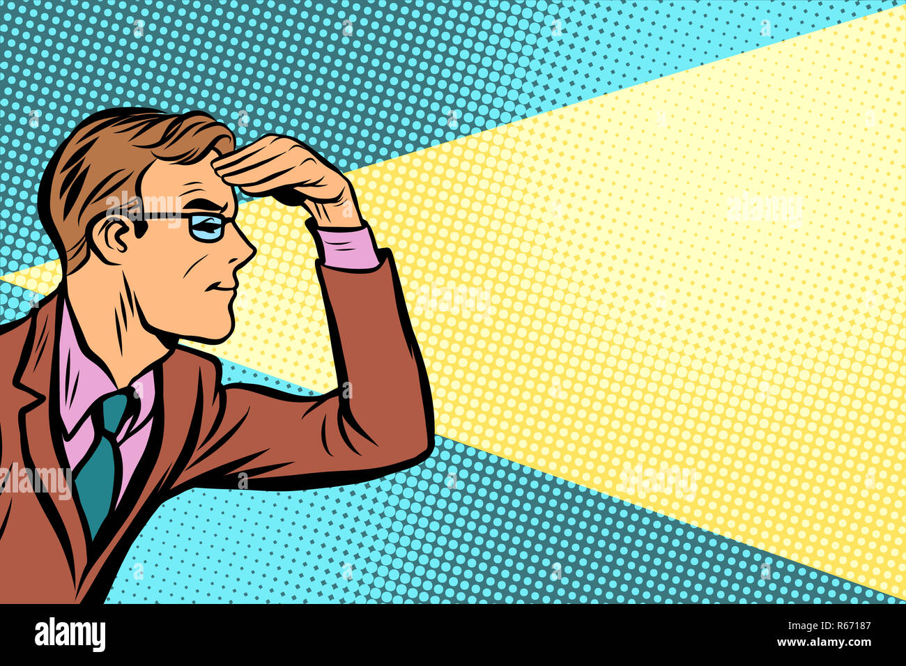 Close-up man looking forward Stock Photo - Alamy