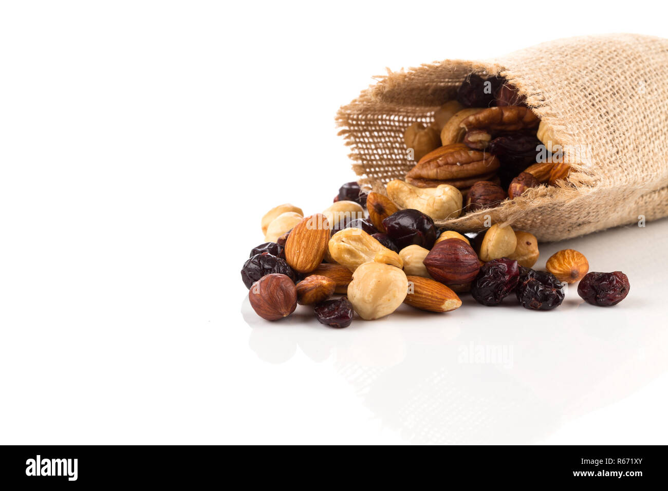 Bag of mixed nuts and raisins hi-res stock photography and images - Alamy