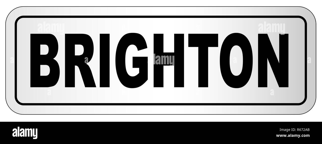 Brighton City Nameplate Stock Photo - Alamy