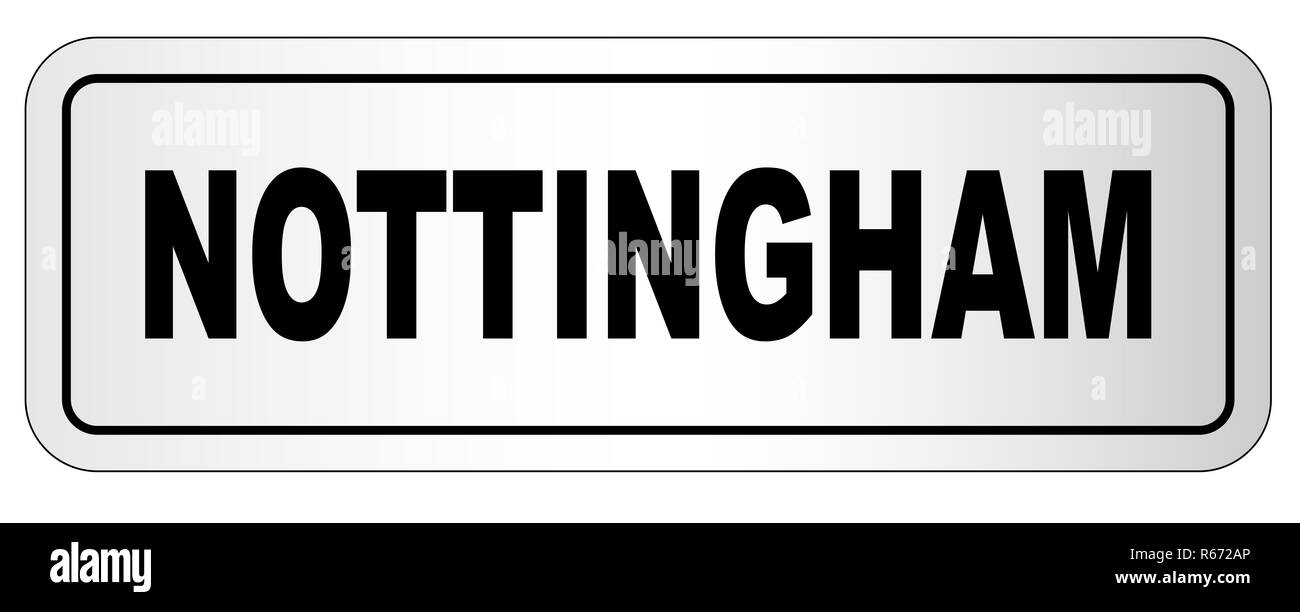 Nottingham City Nameplate Stock Photo - Alamy