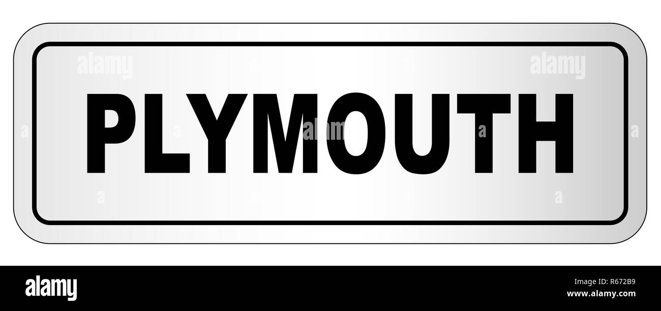 Plymouth City Nameplate Stock Photo - Alamy