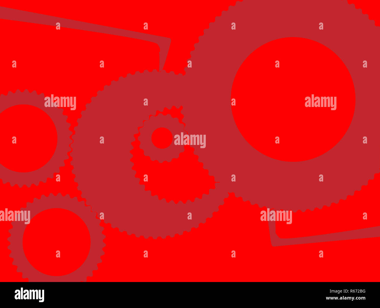 Red Gear Works Background Stock Photo - Alamy