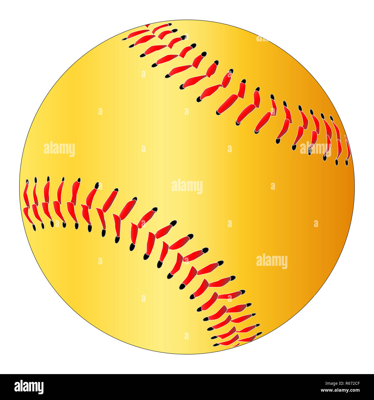 Yellow Isolated Softball Stock Photo - Alamy