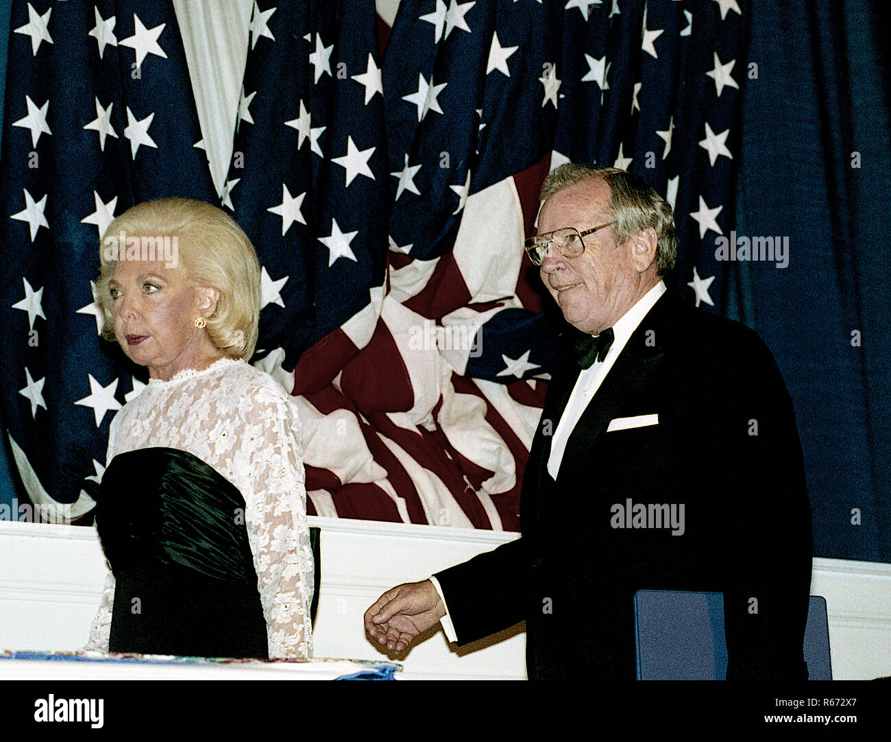 Washington, DC, USA, June 13, 1991 Joy and Senator Howard Baker at the ...