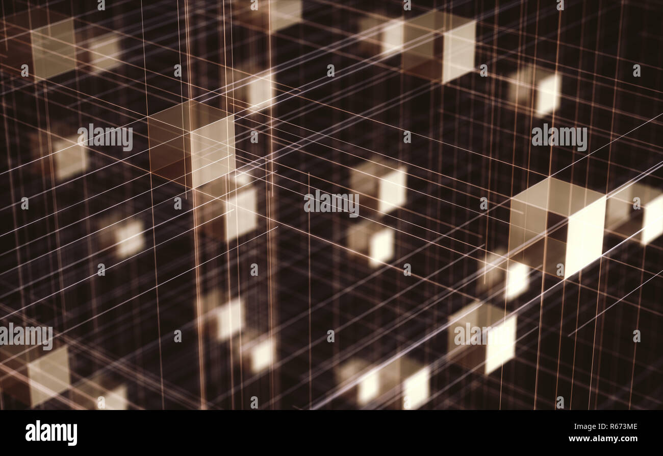 Abstract Background Interconnected Cubes Stock Photo - Alamy