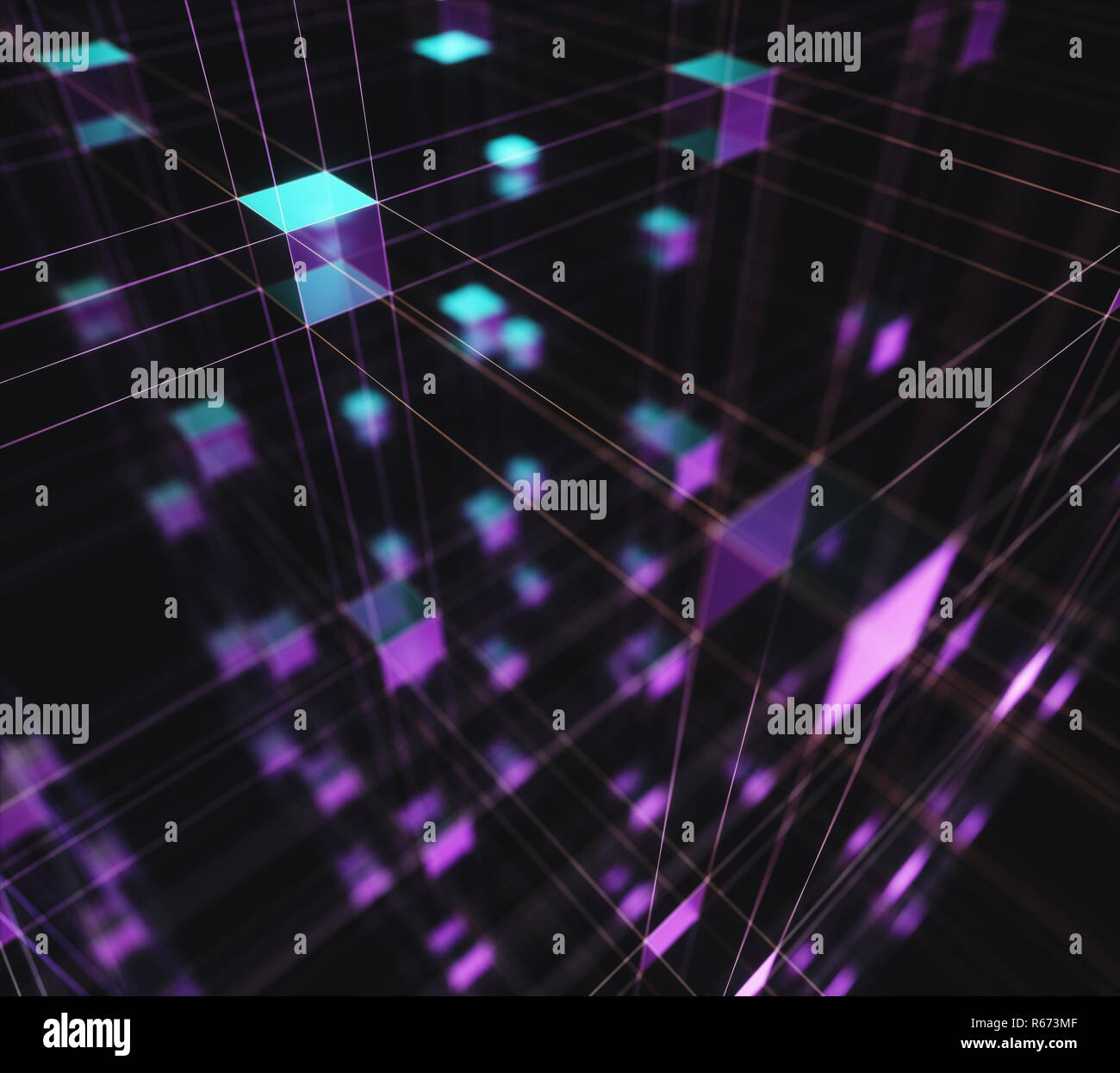 Abstract Background Interconnected Cubes Stock Photo - Alamy