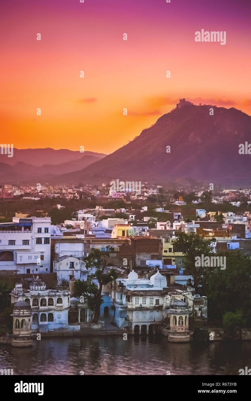 Udaipur rooftops hi-res stock photography and images - Alamy